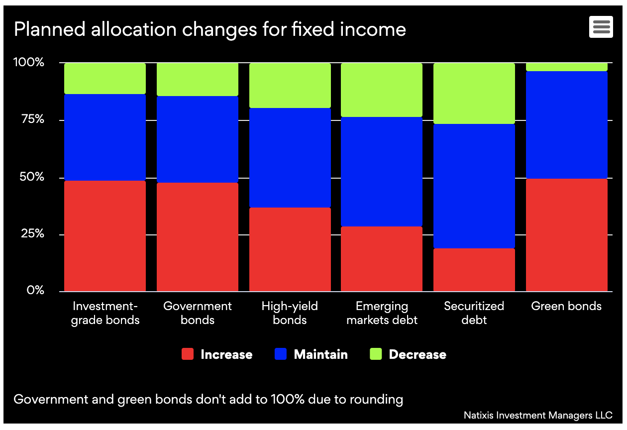 Institutional investors favor a cautious fixed-income approach ...